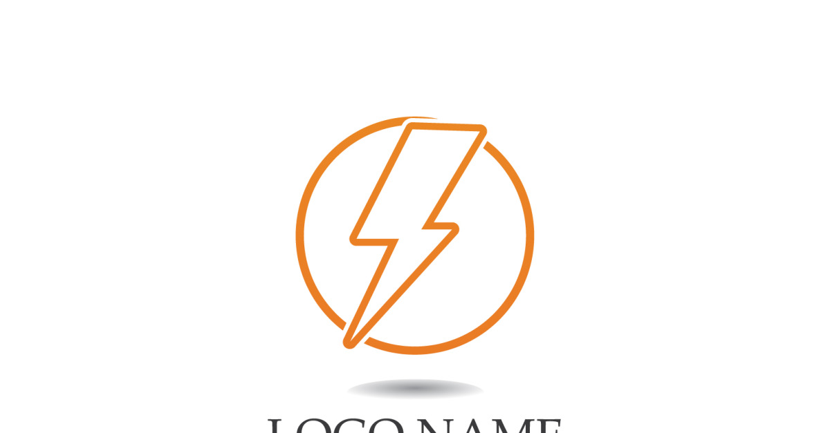 Thunderbolt lightning power logo vector v5 - TemplateMonster