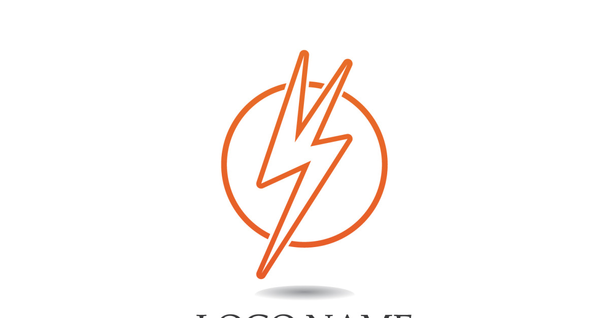 Vetor de logotipo de poder de raio Thunderbolt v12