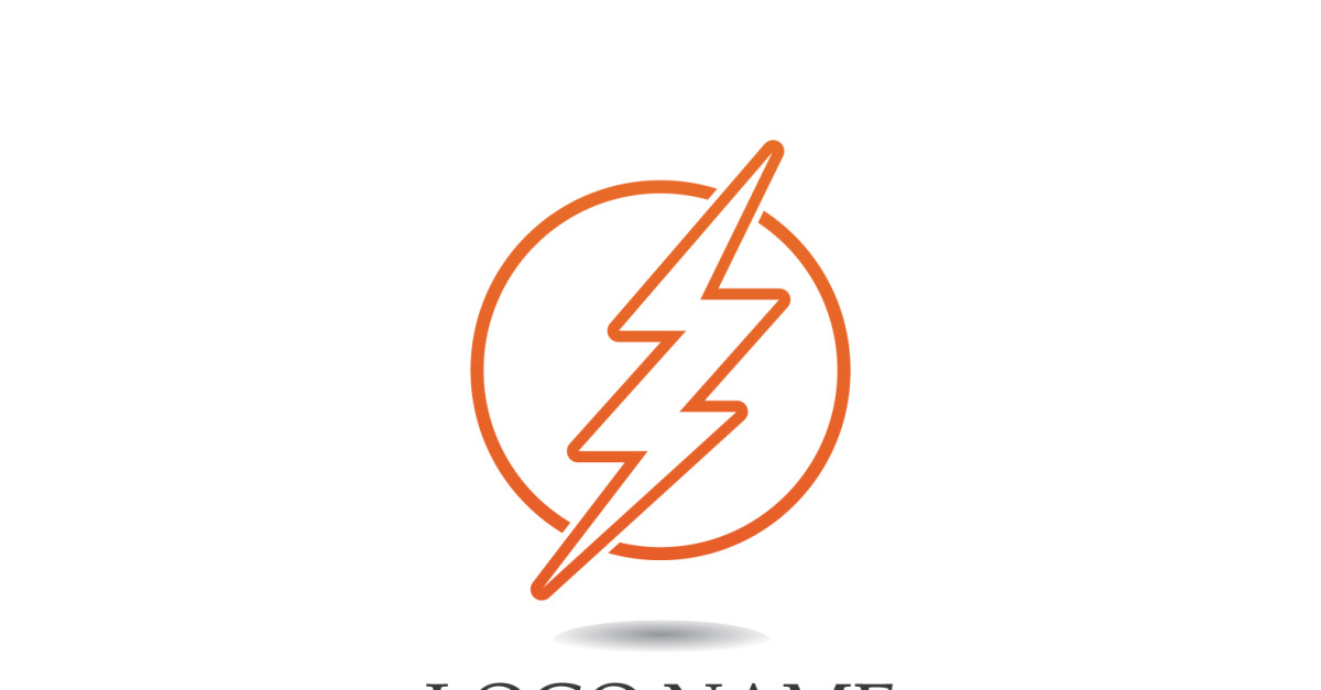 Vetor de logotipo de poder de raio Thunderbolt v14
