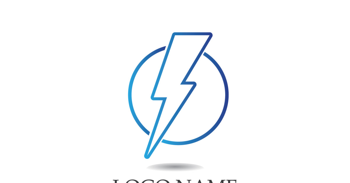 Vetor de logotipo de poder de raio Thunderbolt v19