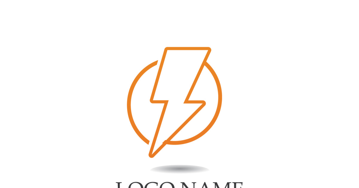 Vetor de logotipo de poder de raio Thunderbolt v1