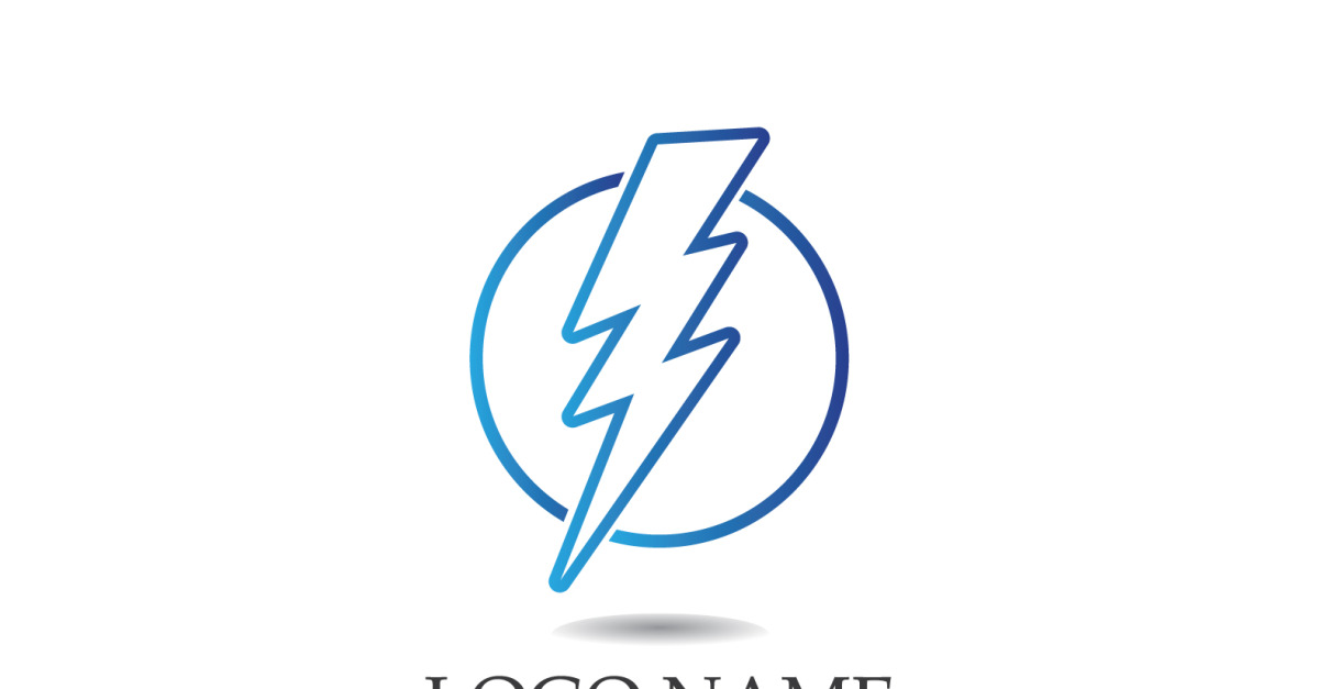Vetor de logotipo de poder de raio Thunderbolt v20