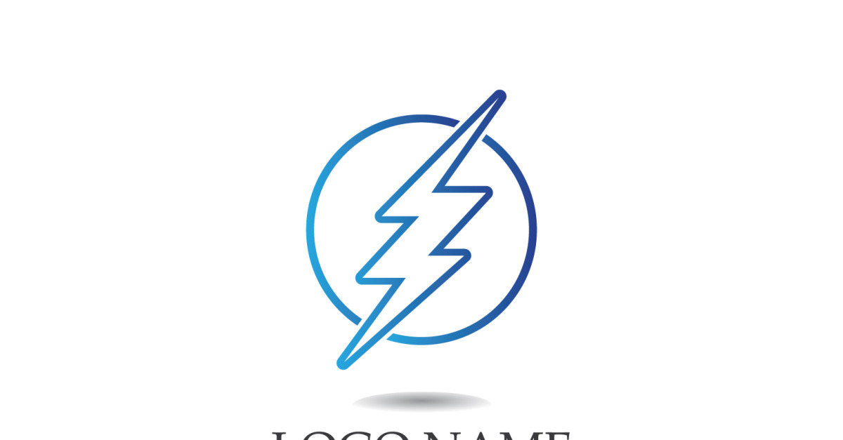 Vetor de logotipo de poder de raio Thunderbolt v24