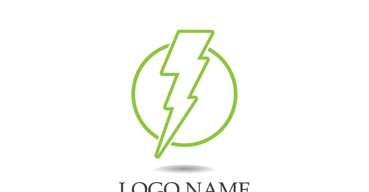 Vetor de logotipo de poder de raio Thunderbolt v28