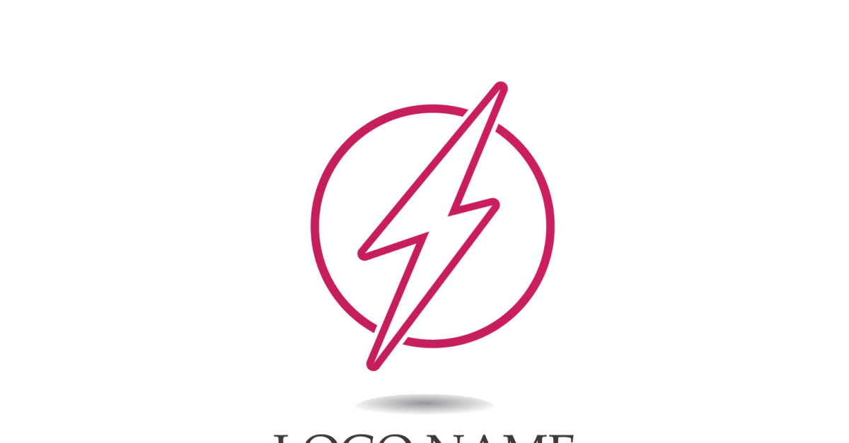 Vetor de logotipo de poder de raio Thunderbolt v35