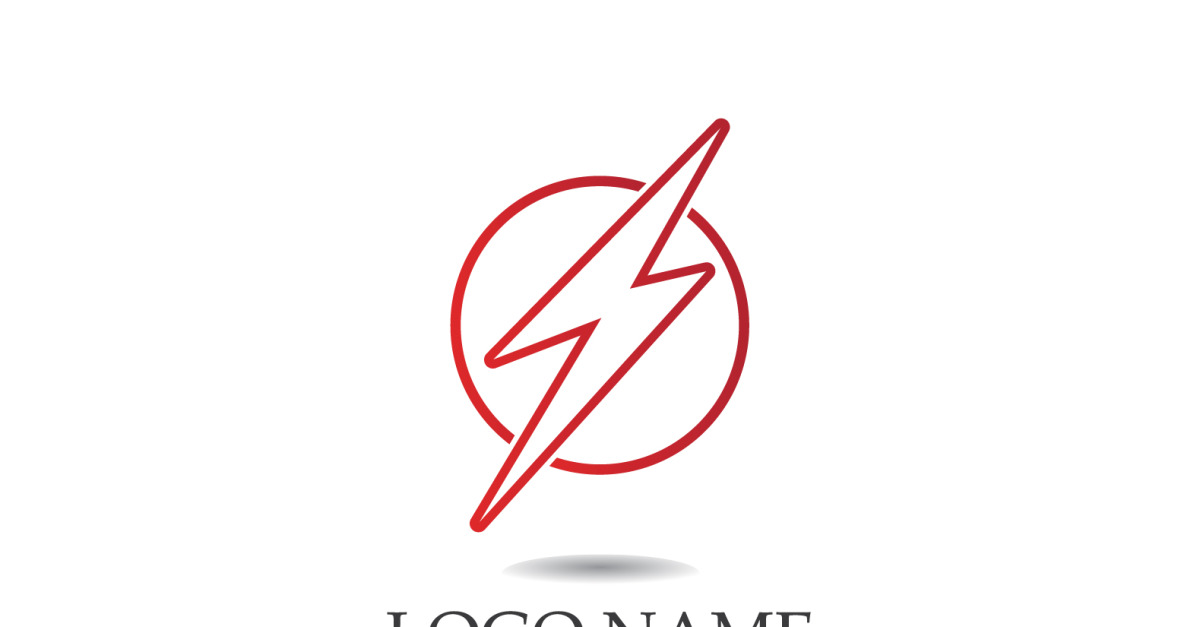 Vetor de logotipo de poder de raio Thunderbolt v44