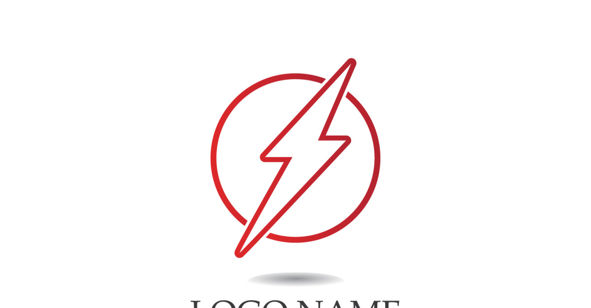 Vetor de logotipo de poder de raio Thunderbolt v45