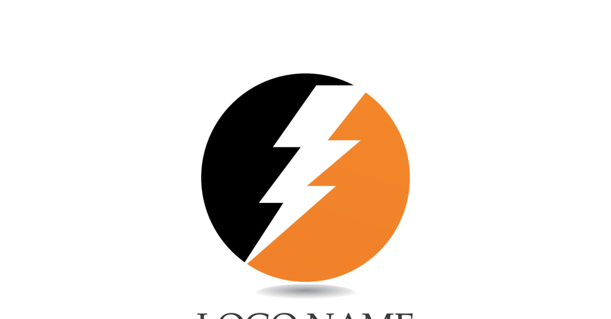 Piorun piorun projekt logo wektor v18 - TemplateMonster