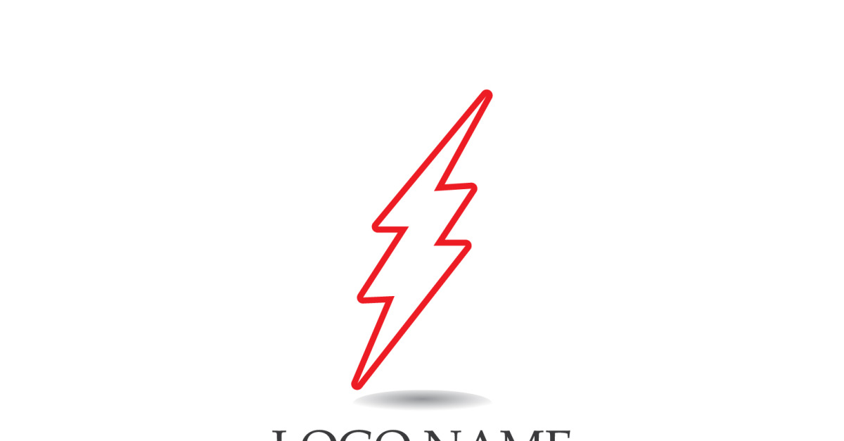 Relámpago relámpago, vector de logotipo de potencia v43
