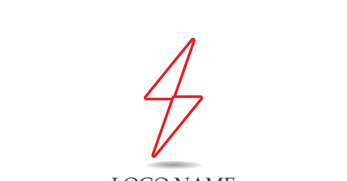 Thunderbolt lightning flash, power logo vector v36