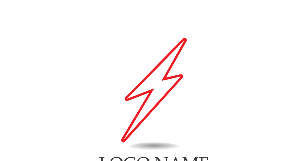 Thunderbolt lightning flash, power logo vector v44