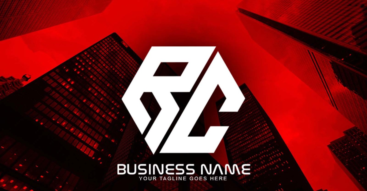 Création de logo de lettre RC polygonale professionnelle pour votre ...