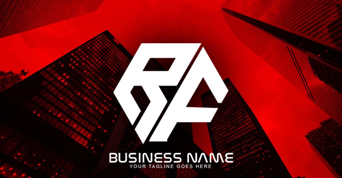Diseño de logotipo de letra RF poligonal profesional para su negocio ...