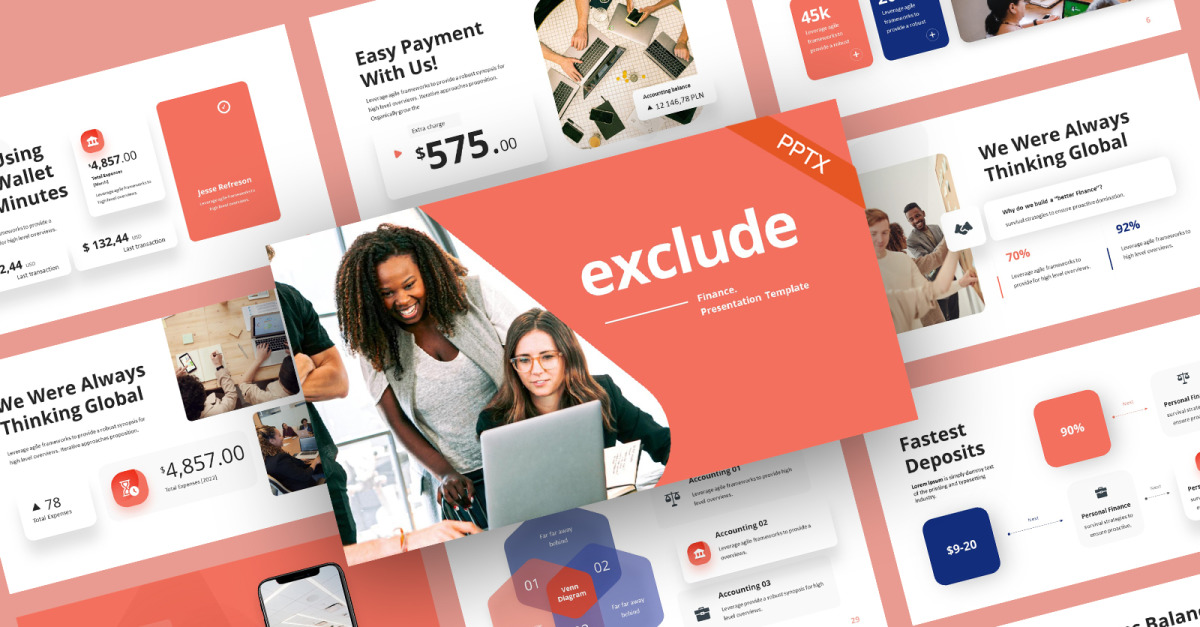 Modern Finans PowerPoint Şablonunu Hariç Tut