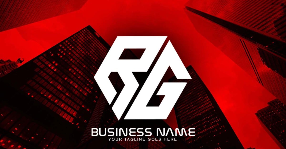 Professional Polygonal RG Letter Logo Design For Your Business - Brand ...
