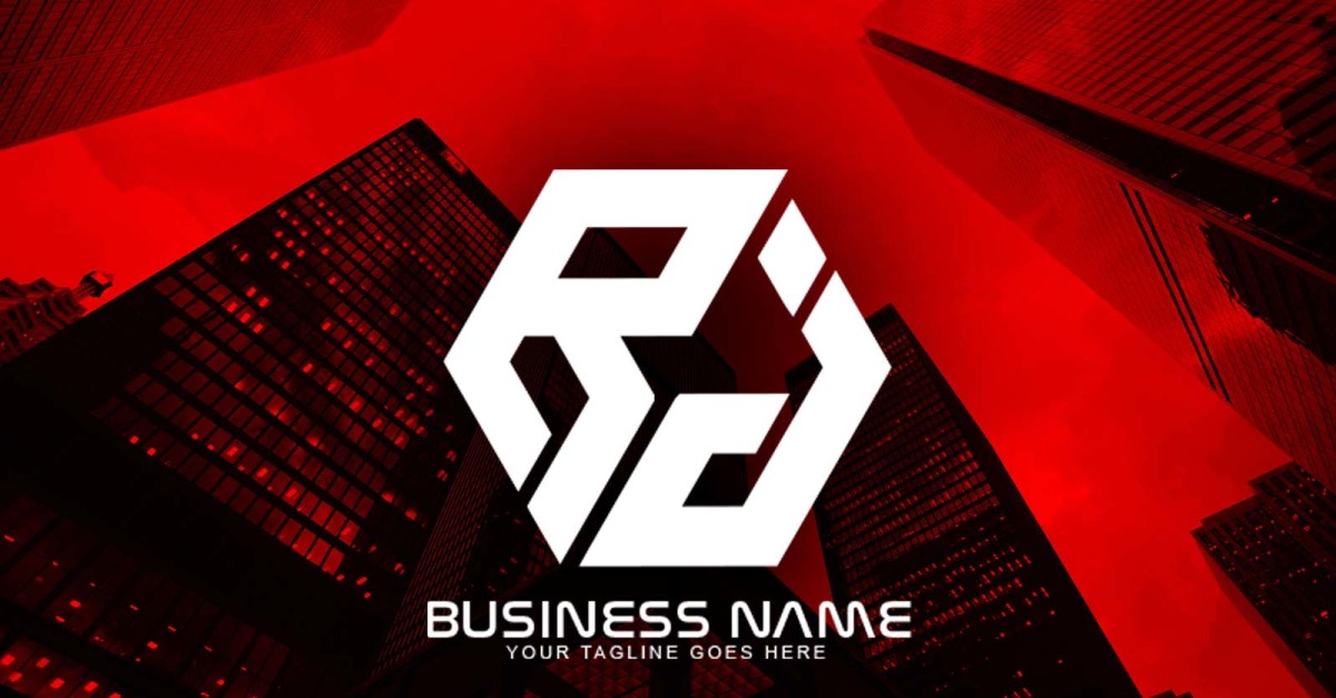 Professional Polygonal RJ Letter Logo Design For Your Business - Brand ...
