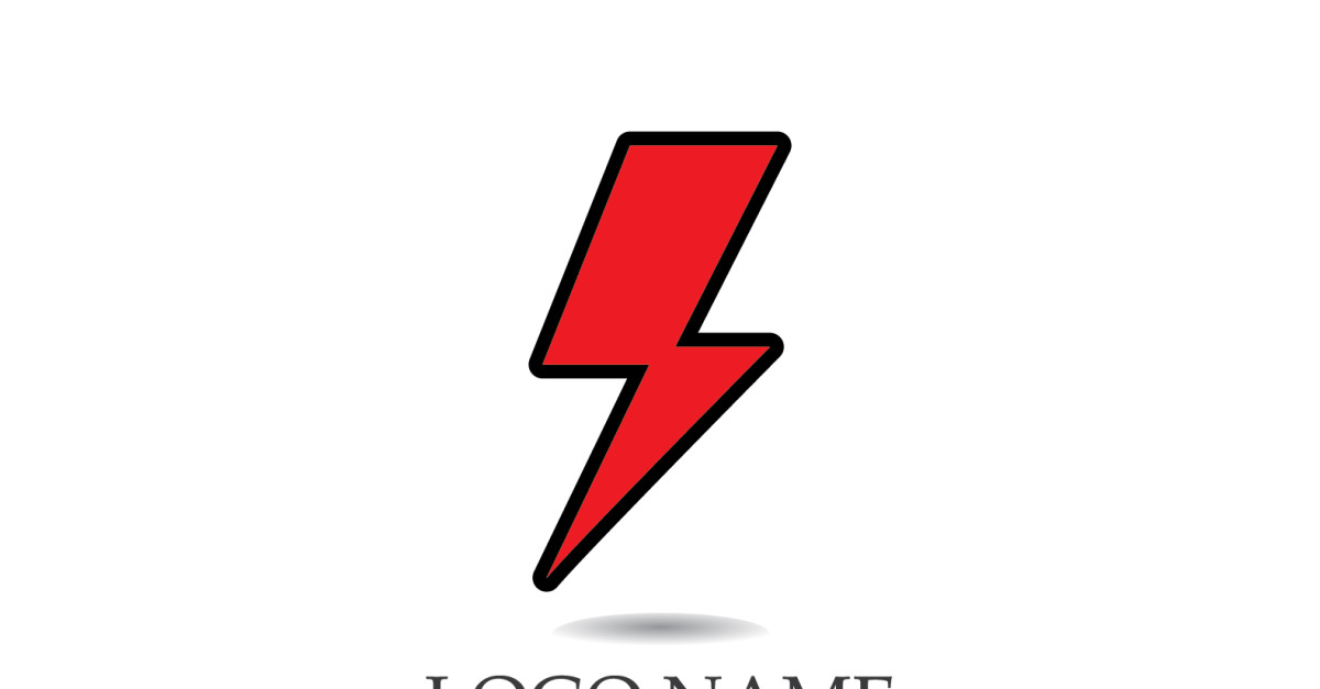 Thunderbolt lightning design logo vector version 40