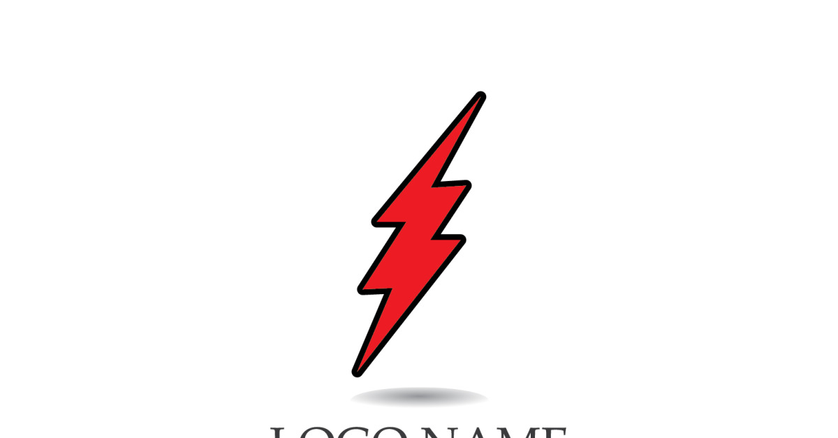 Thunderbolt lightning design logo vector version 43