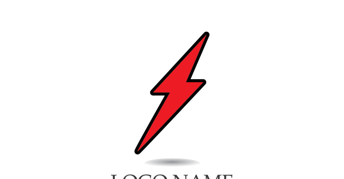 Thunderbolt lightning design logo vector version 45