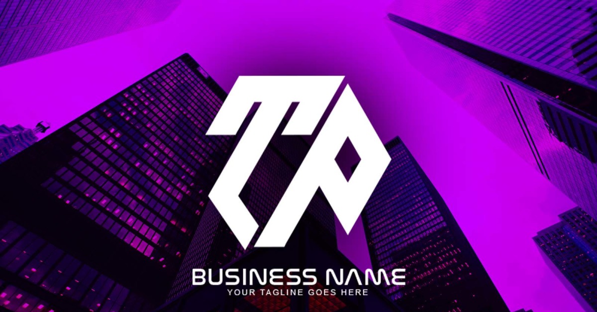 Conception professionnelle de logo de lettre TP polygonale pour votre entreprise - Identité de ...