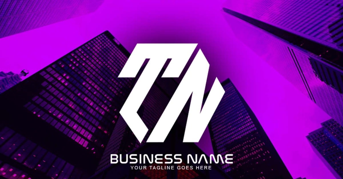 Diseño de logotipo de letra TN poligonal profesional para su negocio ...