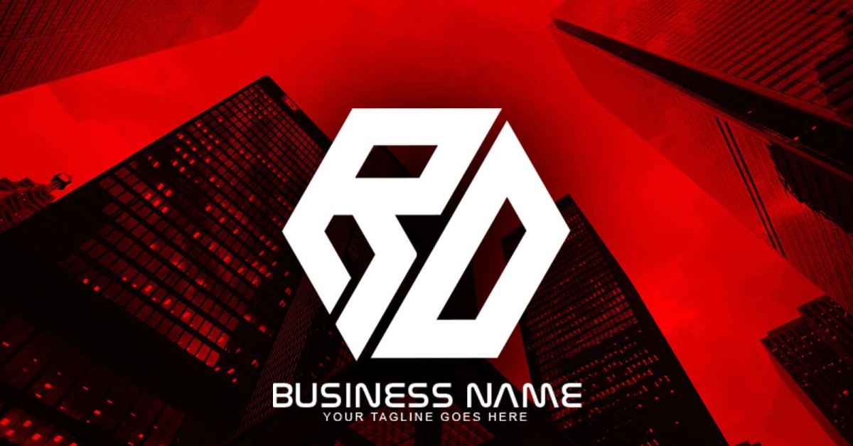 Professional Polygonal RO Letter Logo Design For Your Business - Brand ...