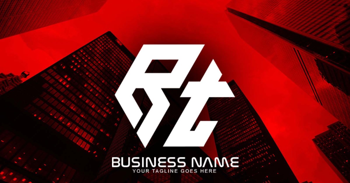 Professional Polygonal RT Letter Logo Design For Your Business - Brand ...