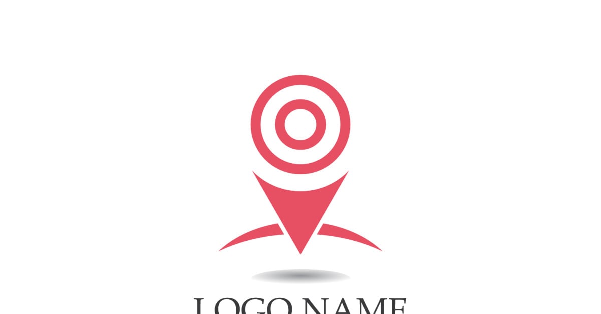 Harita konumu logosu ve sembol vektörü v5 - TemplateMonster