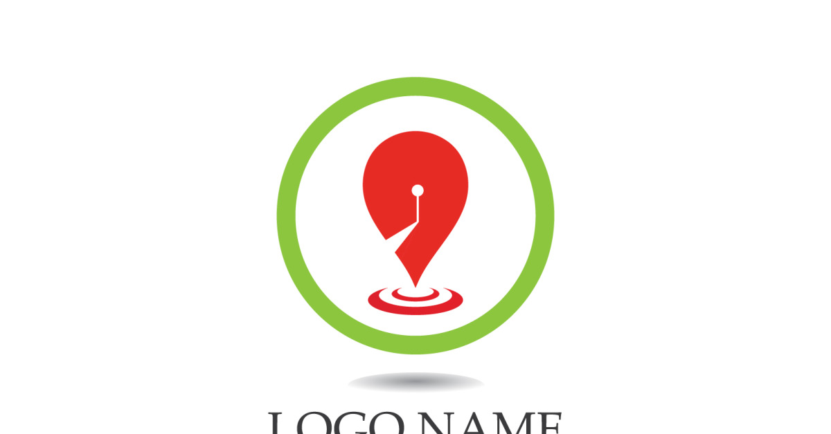 Logo de localisation de carte et vecteur de symbole v11