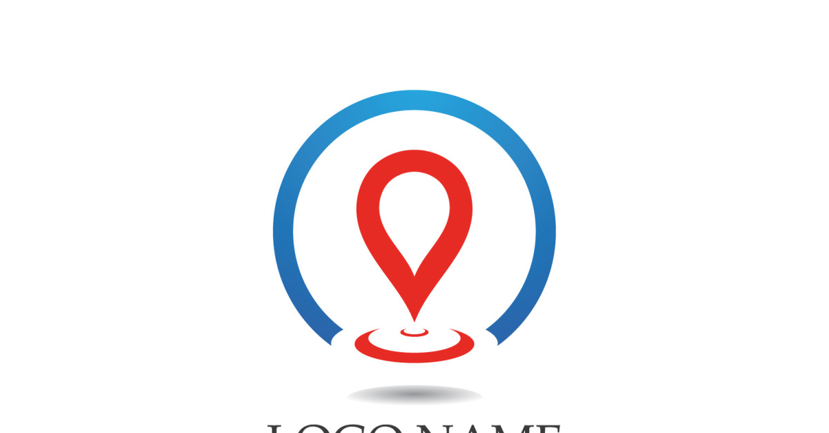 Logo de localisation de carte et vecteur de symbole v16