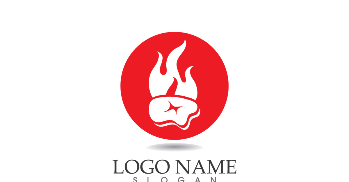 Roast fire and symbol vector design v25 - TemplateMonster