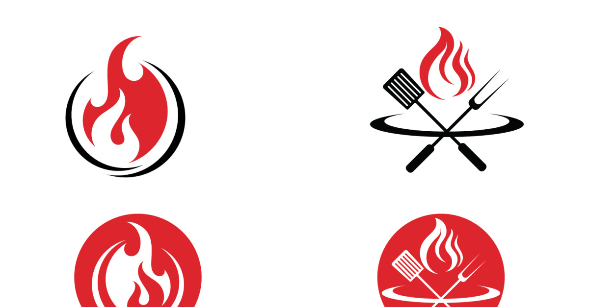 Roast fire and symbol vector design v30 - TemplateMonster
