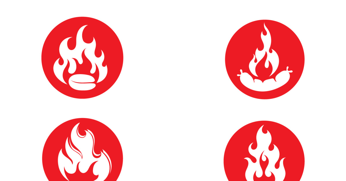 Roast fire and symbol vector design v32 - TemplateMonster