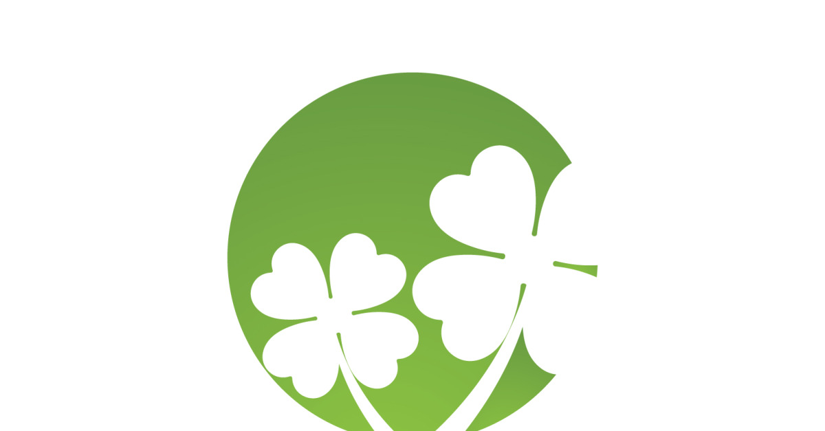 Feuille trèfle logo nature modèle v2 - TemplateMonster