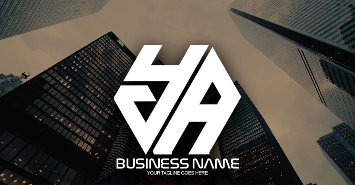 Création de logo de lettre YA polygonale professionnelle pour votre ...