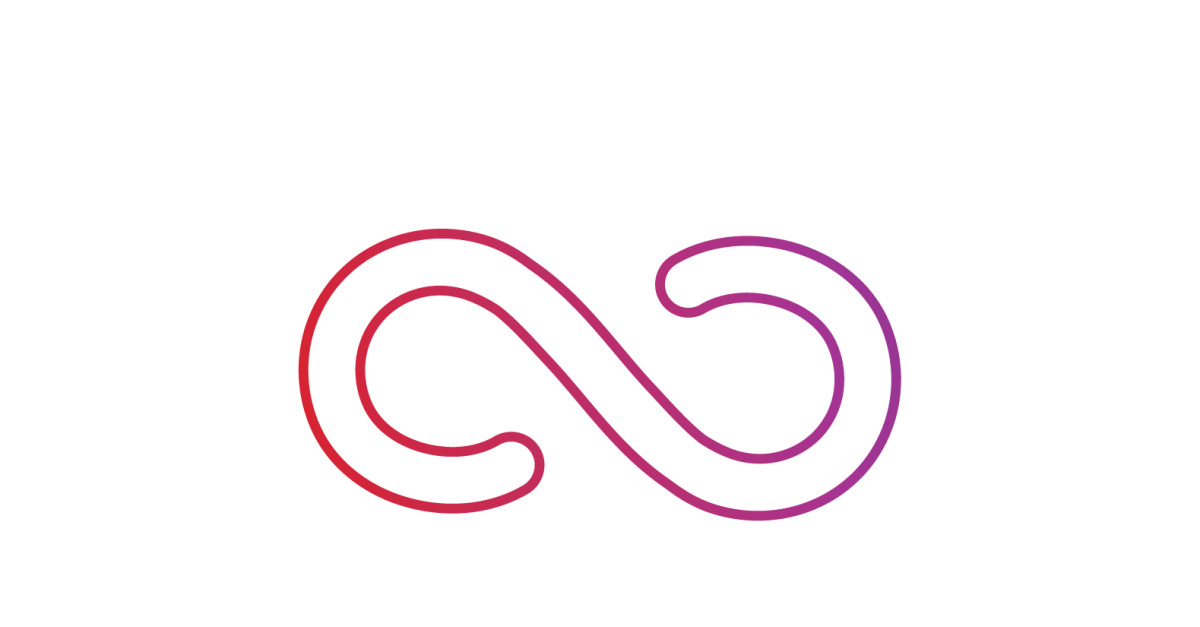 Símbolo de logotipo de línea de bucle infinito vector v4