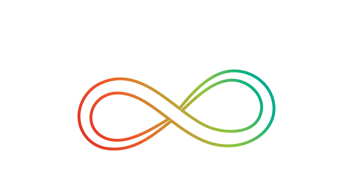 Símbolo de logotipo de línea de bucle infinito vector v5