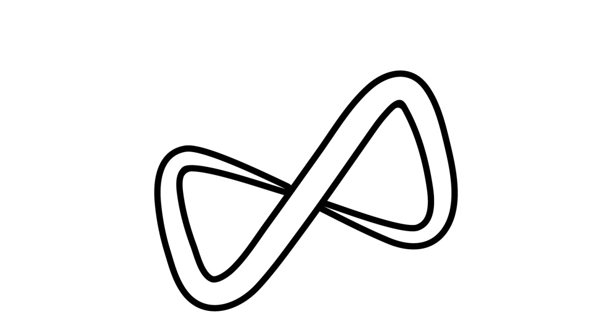 Símbolo de logotipo de línea de bucle infinito vector v6
