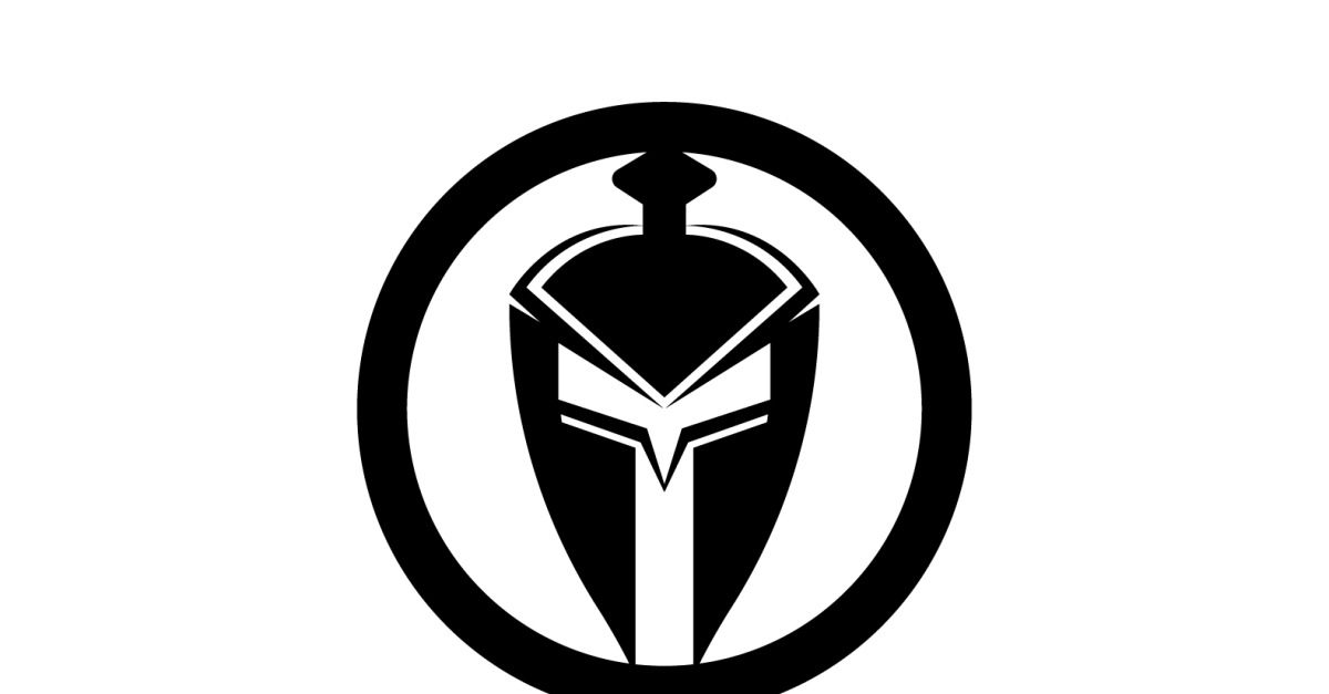 Spartan gladiator helmet icon logo vector v18