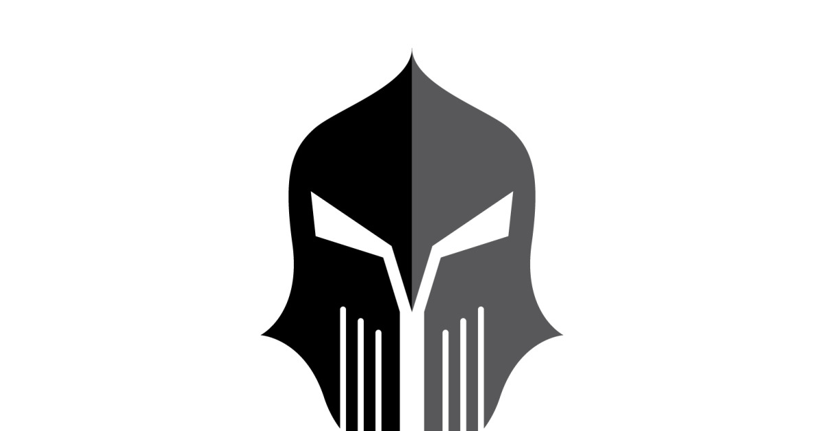 Spartan gladiator helmet icon logo vector v1