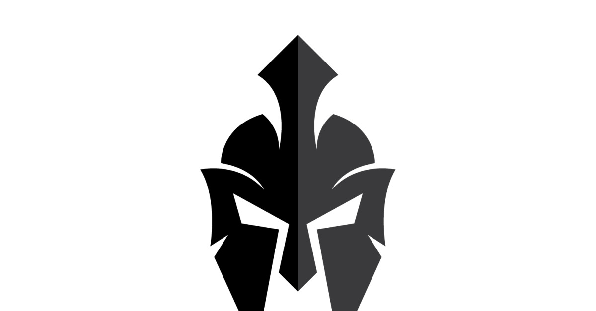 Spartan gladiator helmet icon logo vector v3