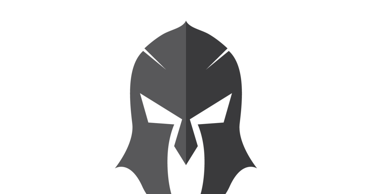 Spartan gladiator helmet icon logo vector v6