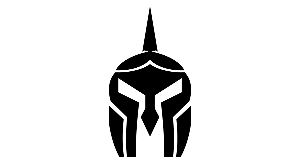 Spartan gladiator helmet icon logo vector v8