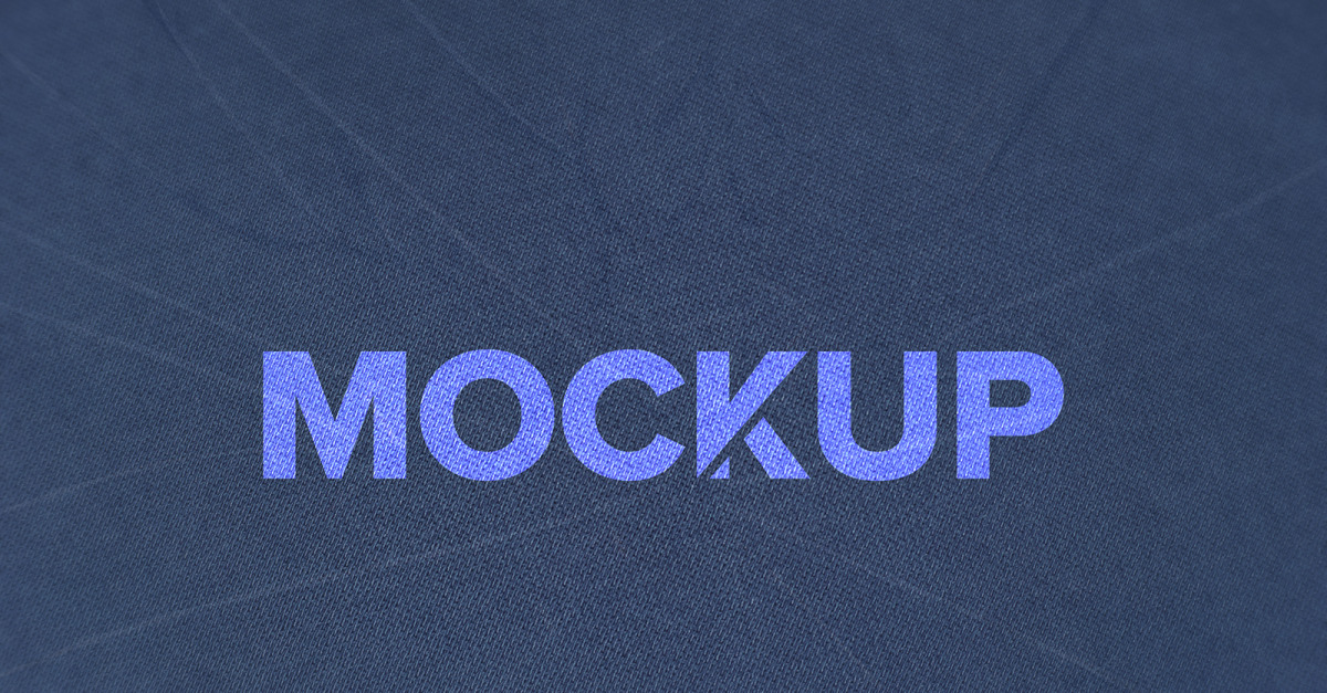 Blue Logo Mockup with Sack Texture #316415 - TemplateMonster