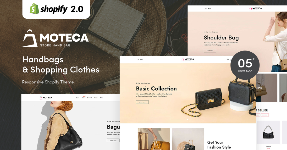 Moteca - Tema de Shopify para bolsos y ropa de compras