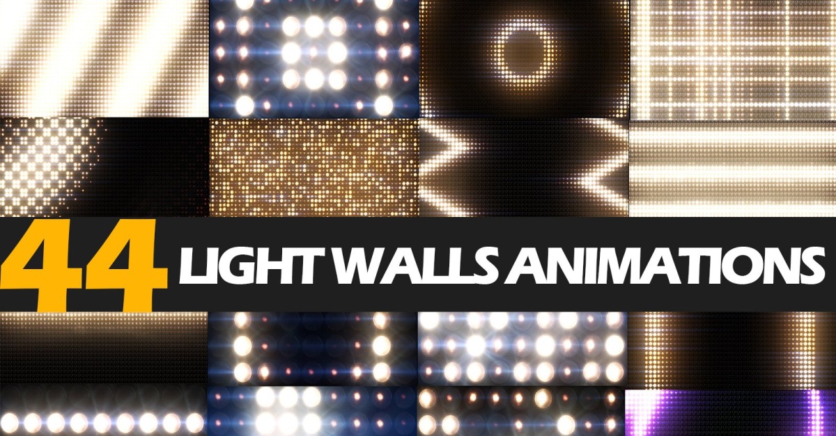 44 Lightwall Loopable Animations Pack - TemplateMonster