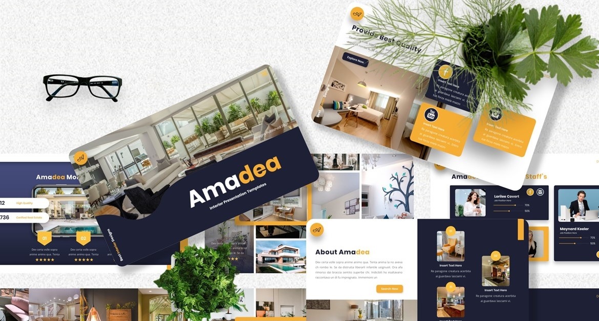 Amadea - Modèle de Keynote intérieur - TemplateMonster