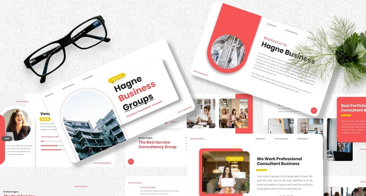 Hagne - Pitch Deck Powerpoint Template - TemplateMonster