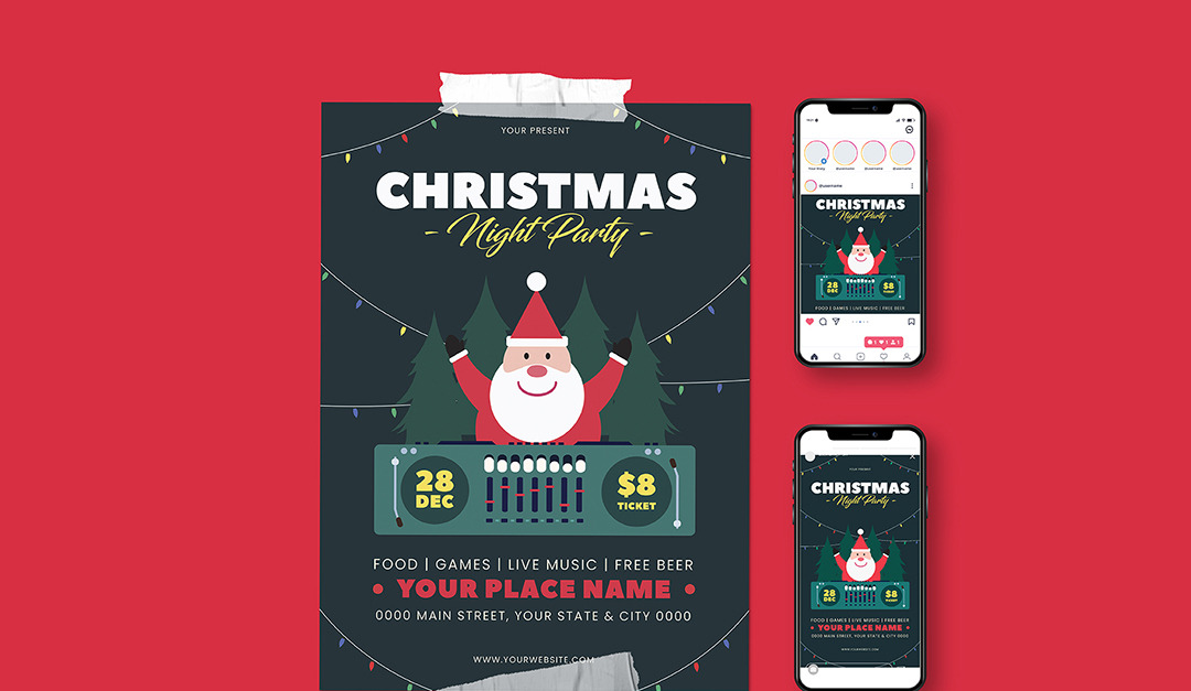 Christmas Party Celebration Flyer #316812 - TemplateMonster
