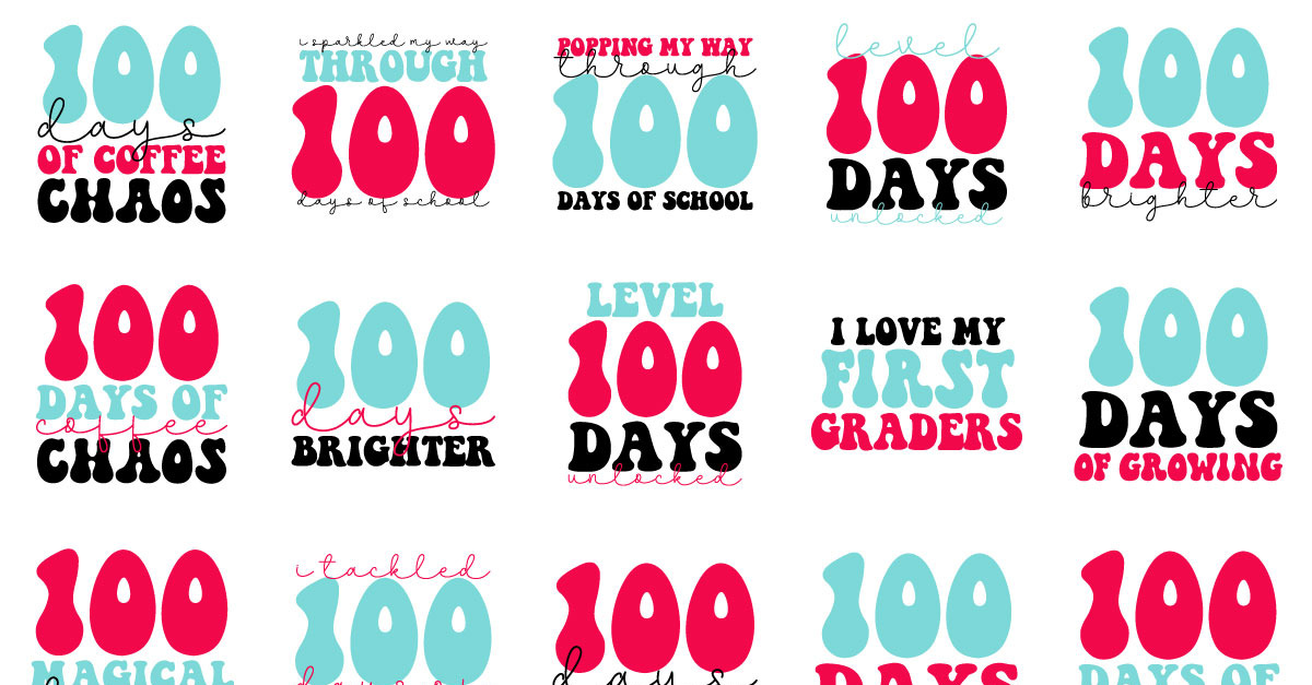 100 Days Retro Design Bundle 2 #316862 - TemplateMonster